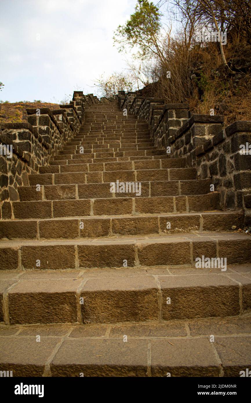 Beautiful stones steps, Stone carved Stock Photo - Alamy