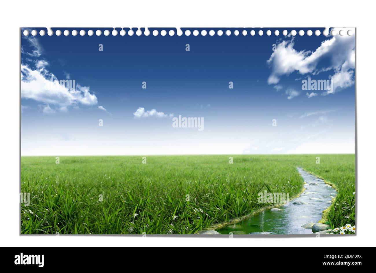 Landscape illustration on isolated background Stock Photo - Alamy