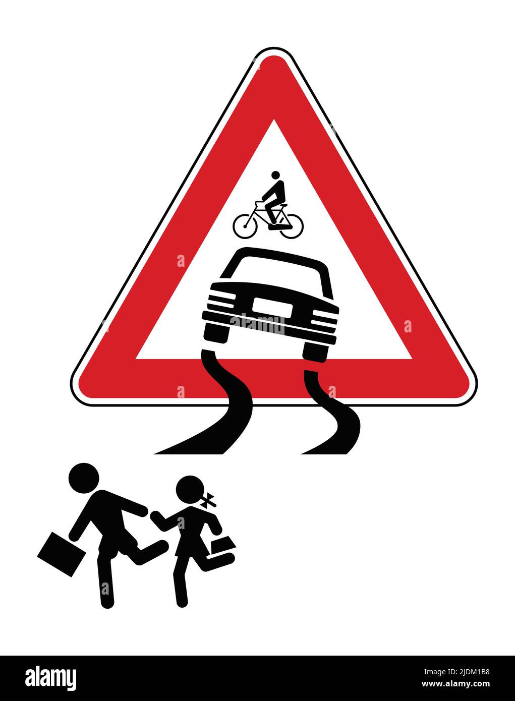 Pedestrian car danger Cut Out Stock Images & Pictures - Alamy