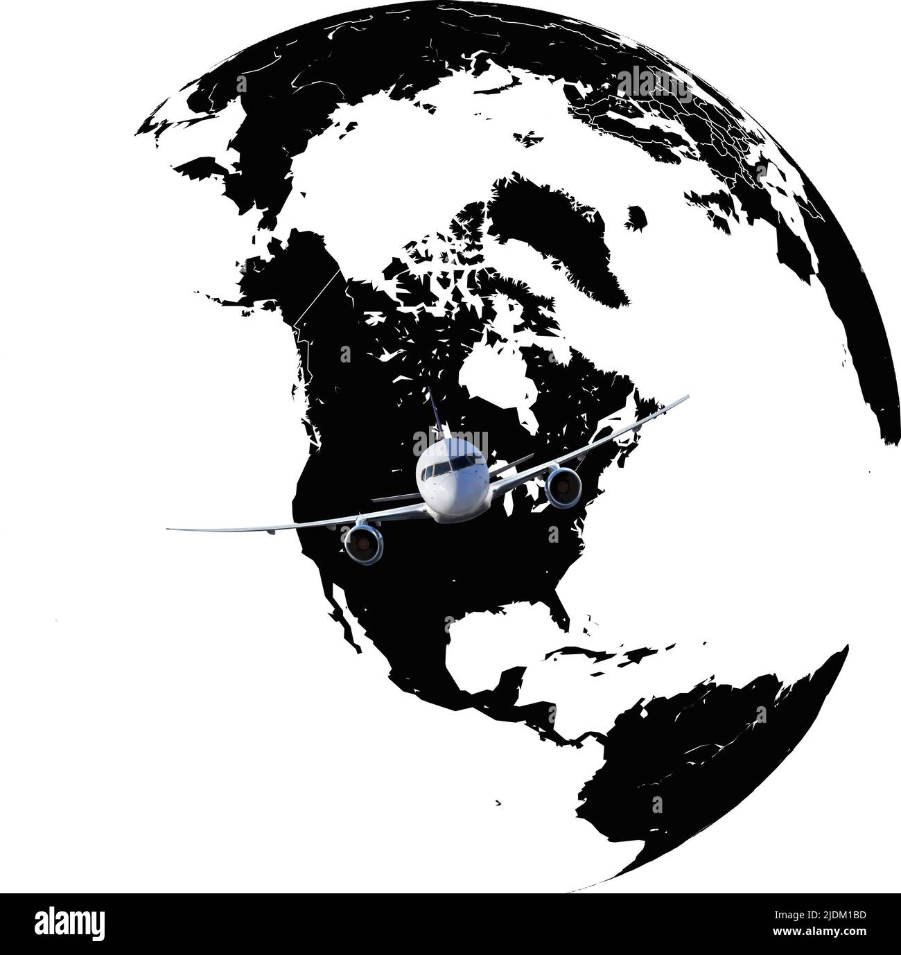 Airplane is flying over North America Stock Photo - Alamy