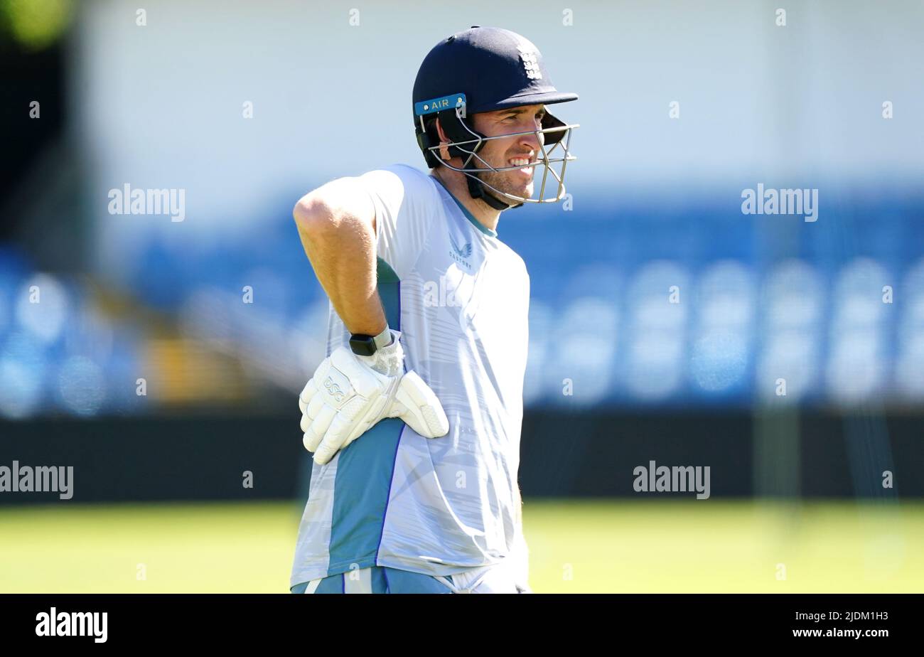 England's Craig Overton during a nets session at Emerald Headingley ...