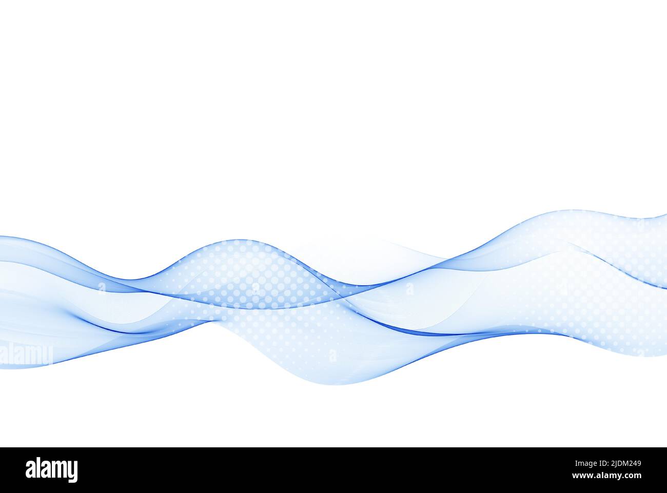 Transparent vector blue smooth wave. Abstract flow of wavy blue lines ...