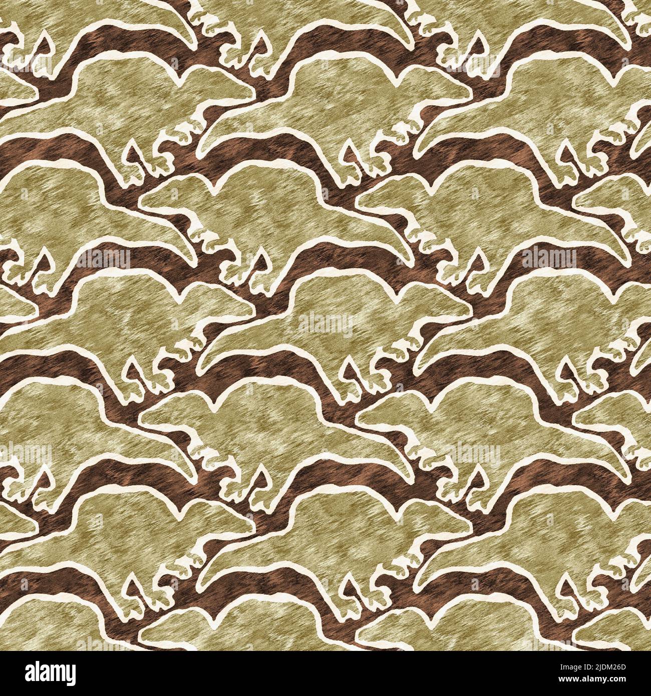 Brown hand drawn Spinosaurus dinosaur seamless pattern. Gender Neutral ...
