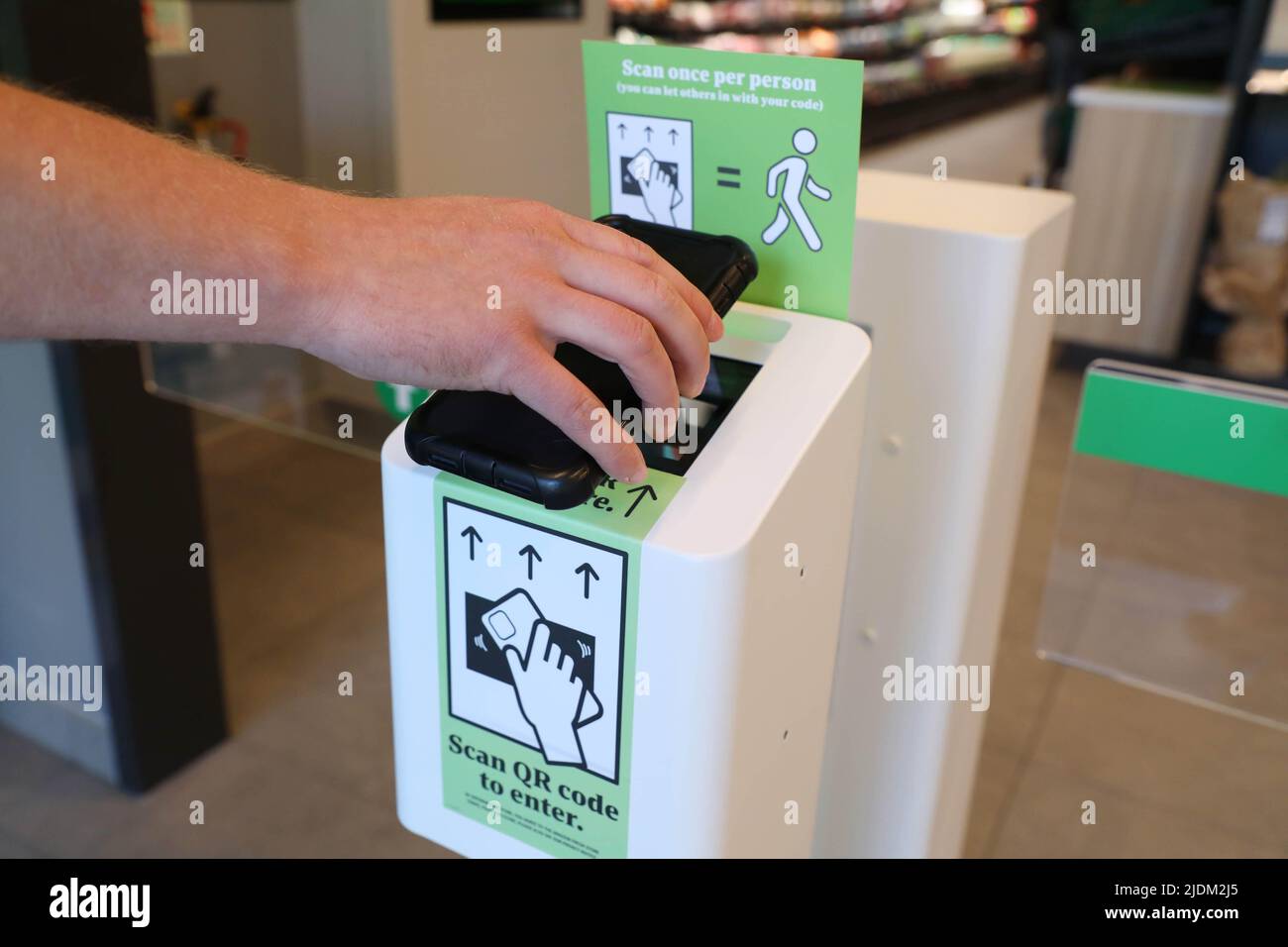 EDITORIAL USE ONLY General views at the opening of the new Amazon Fresh ...