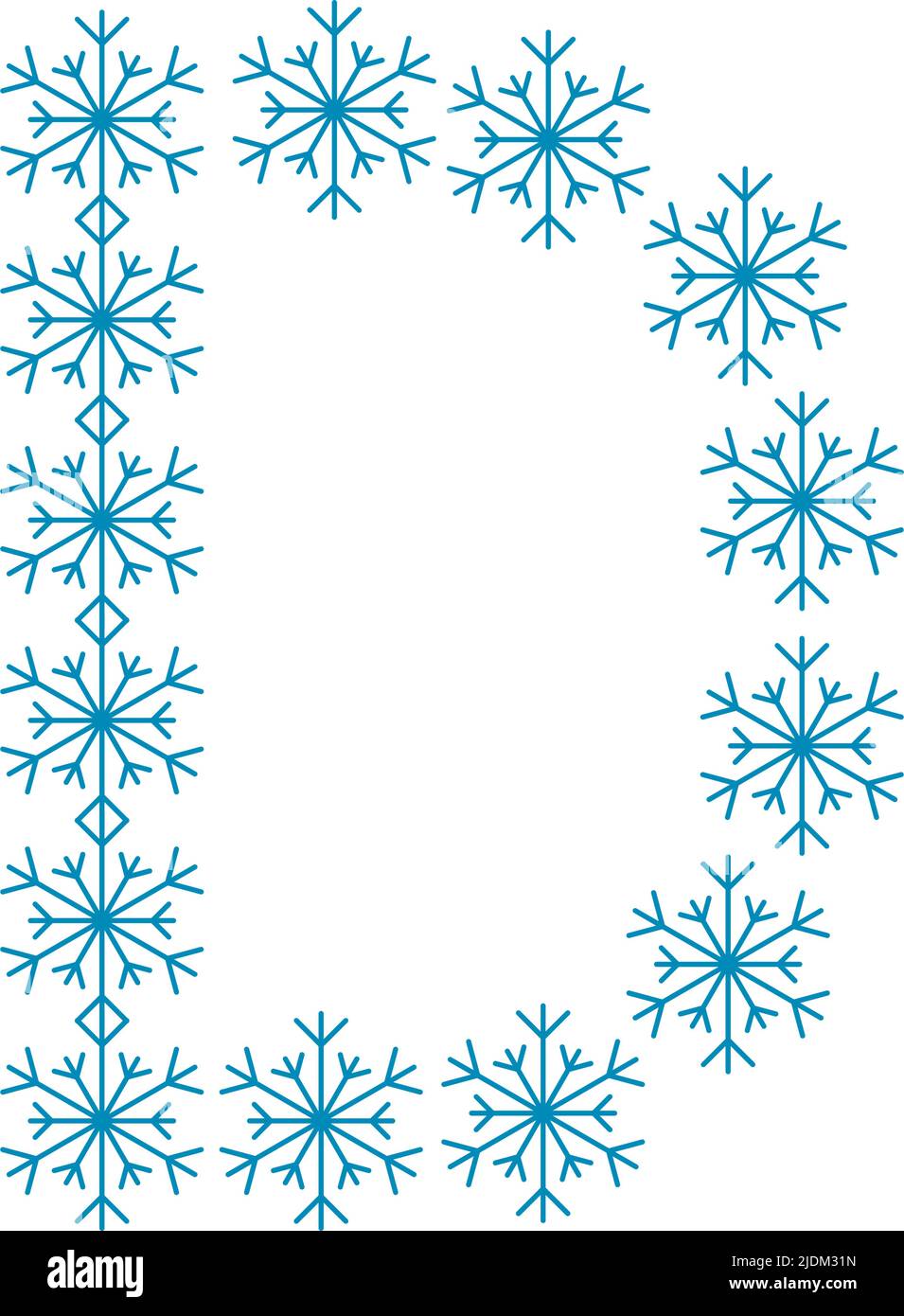 Alphabet with snowflakes hi-res stock photography and images - Alamy