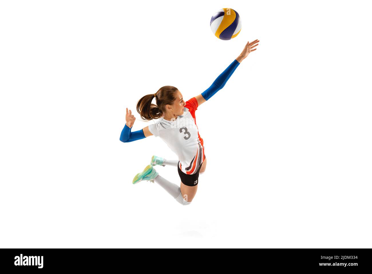 Volleyball Player Jump Serving