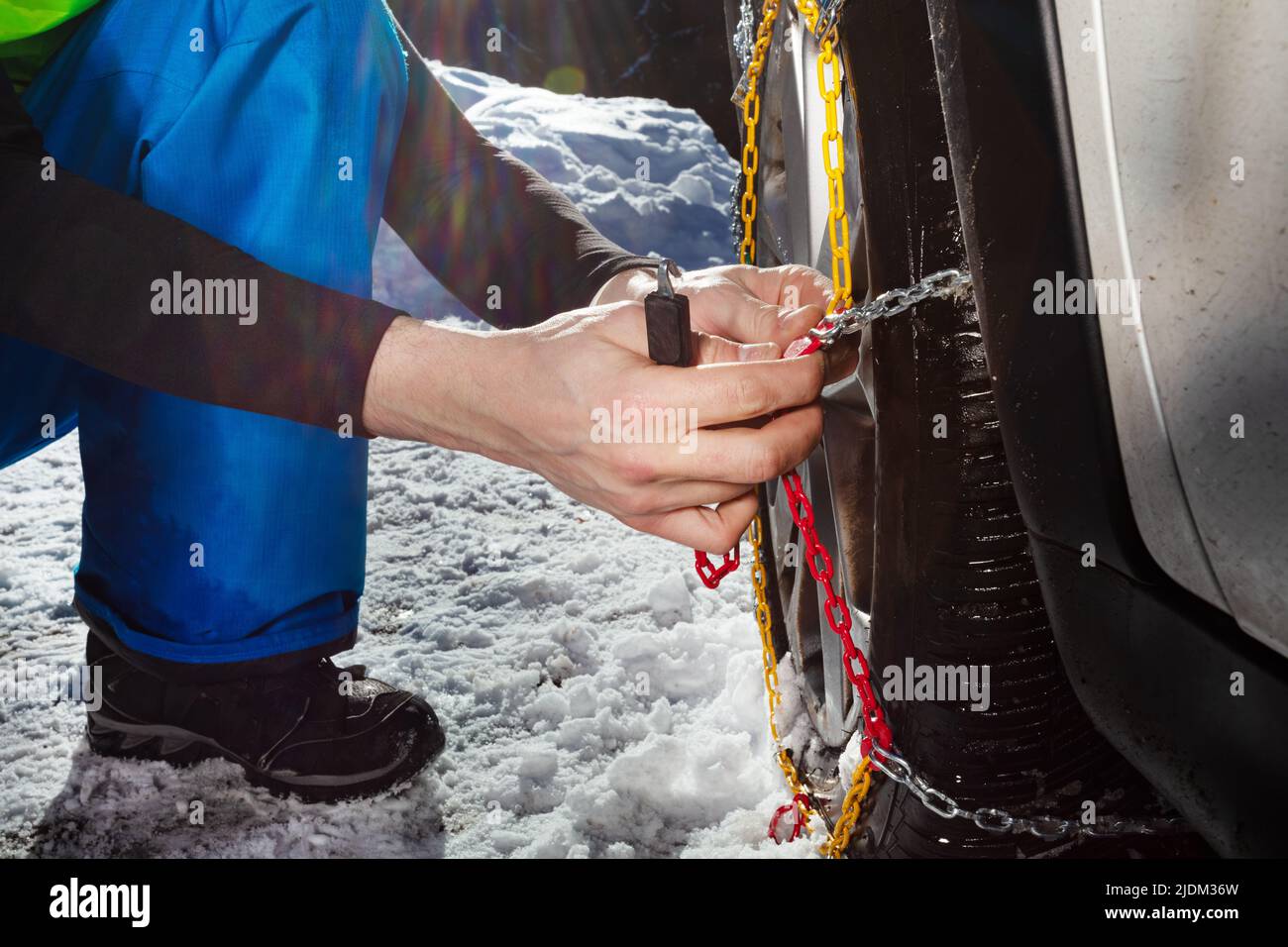 Chain hands attach hi-res stock photography and images - Alamy