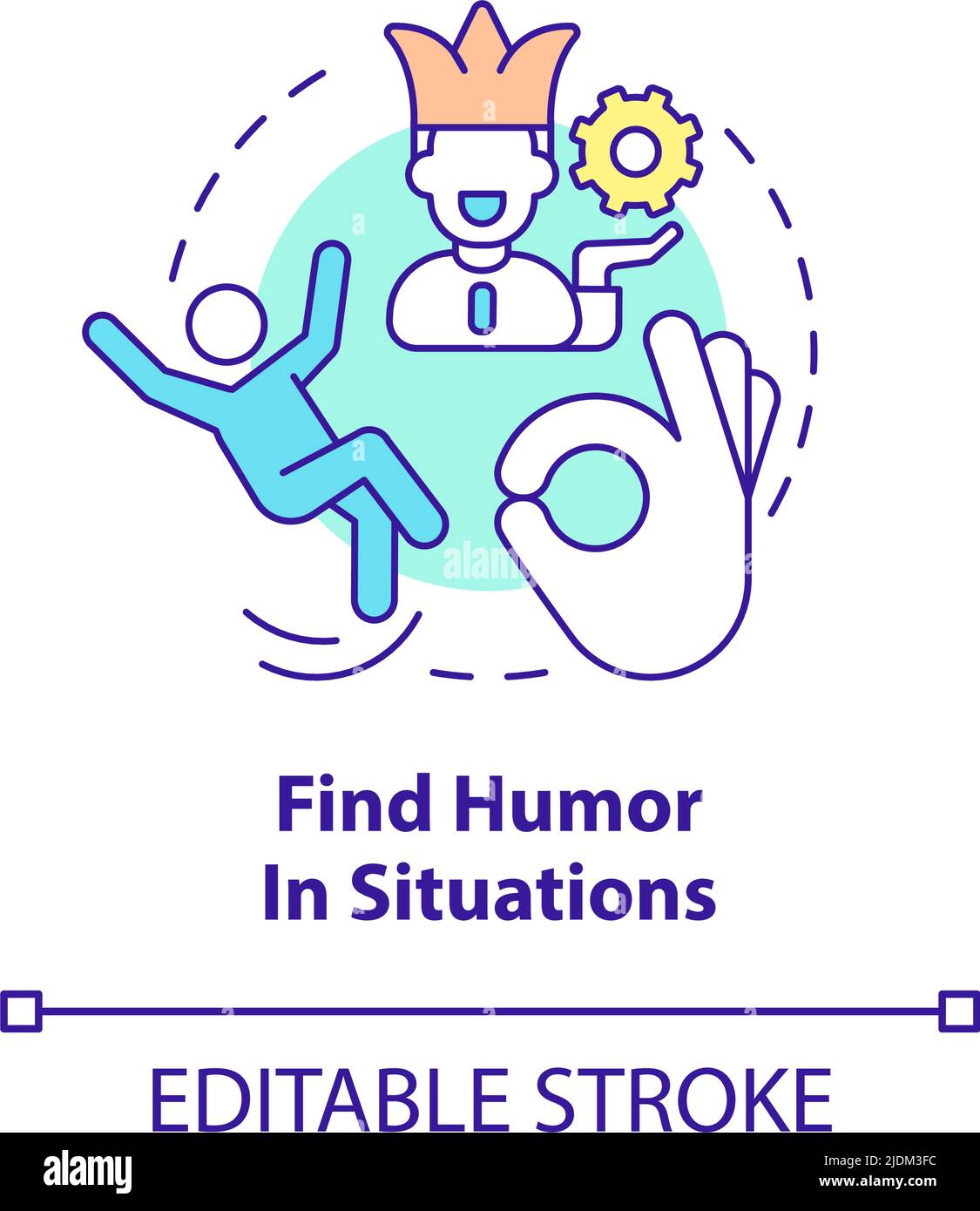 Find humor in situations concept icon Stock Vector Image & Art - Alamy