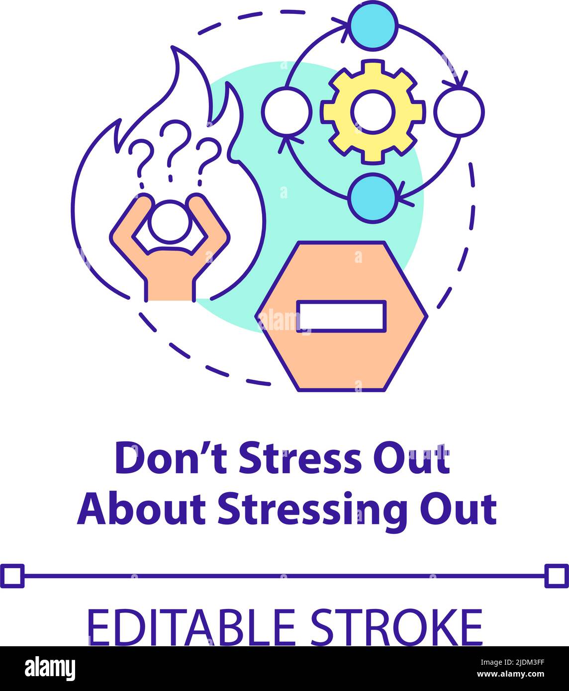 Stop stressing Stock Vector Images - Alamy