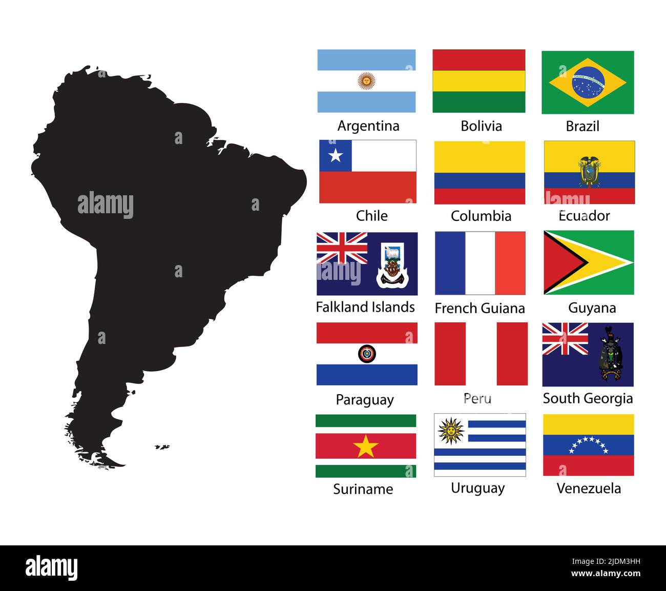 American flags and continent map Stock Photo - Alamy