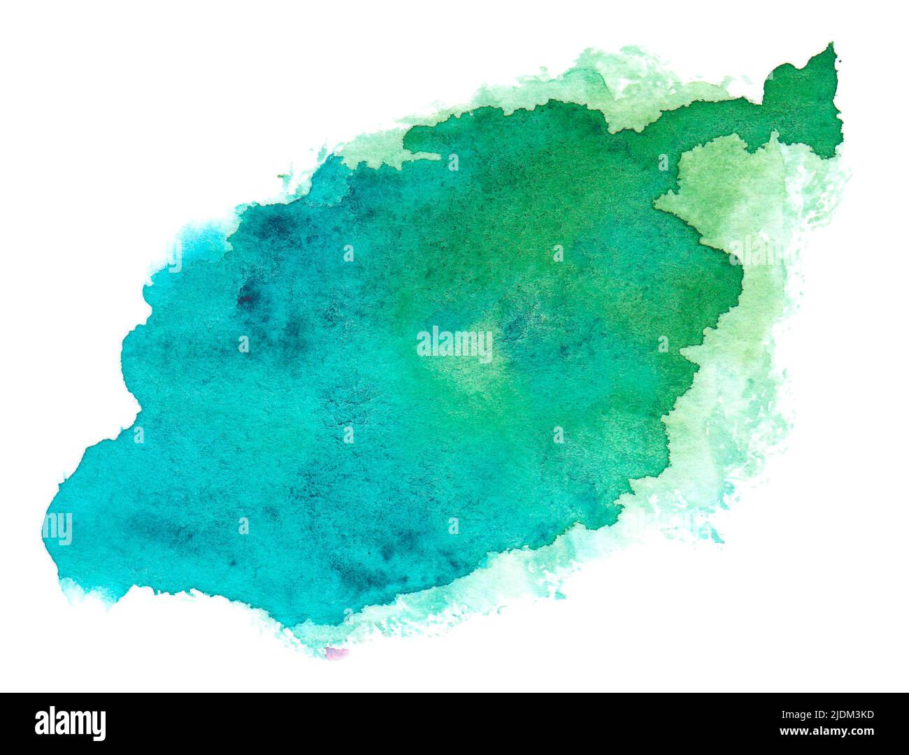 Abstract gradient watercolor splash texture isolated on white ...