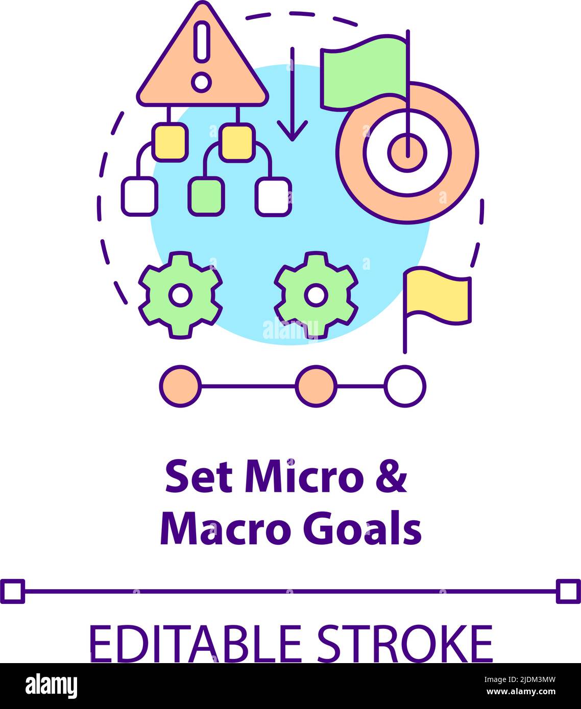 Set micro and macro goals concept icon Stock Vector Image & Art - Alamy
