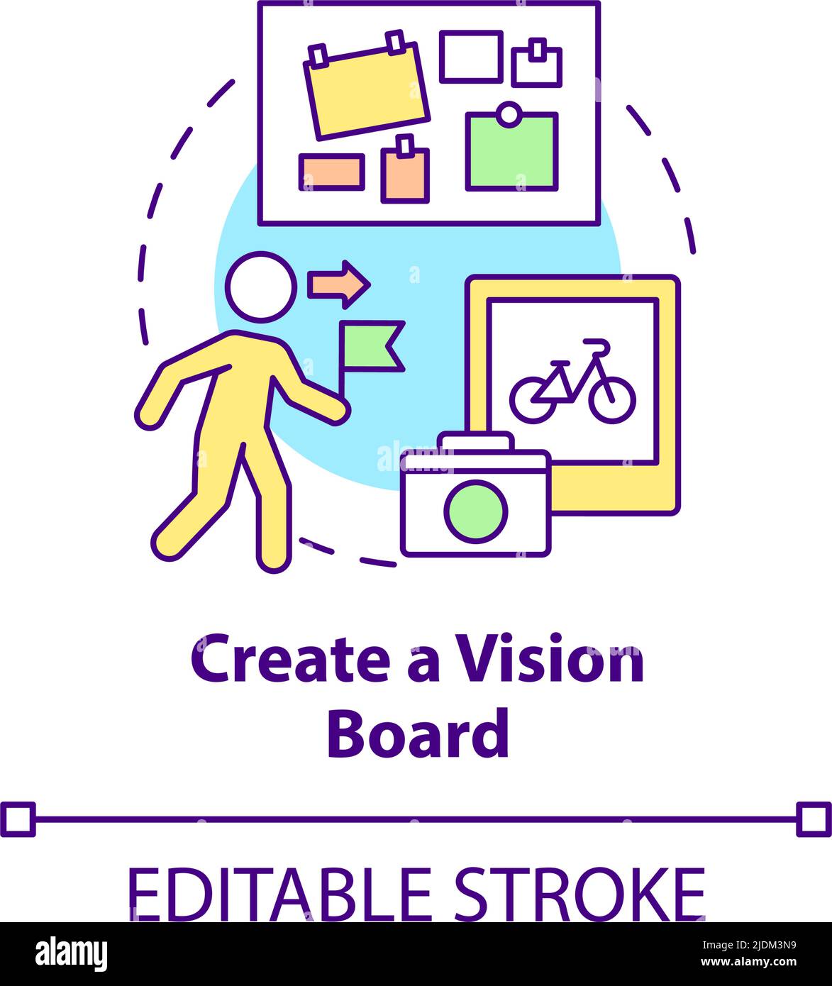 Create vision board concept icon Stock Vector Image & Art - Alamy