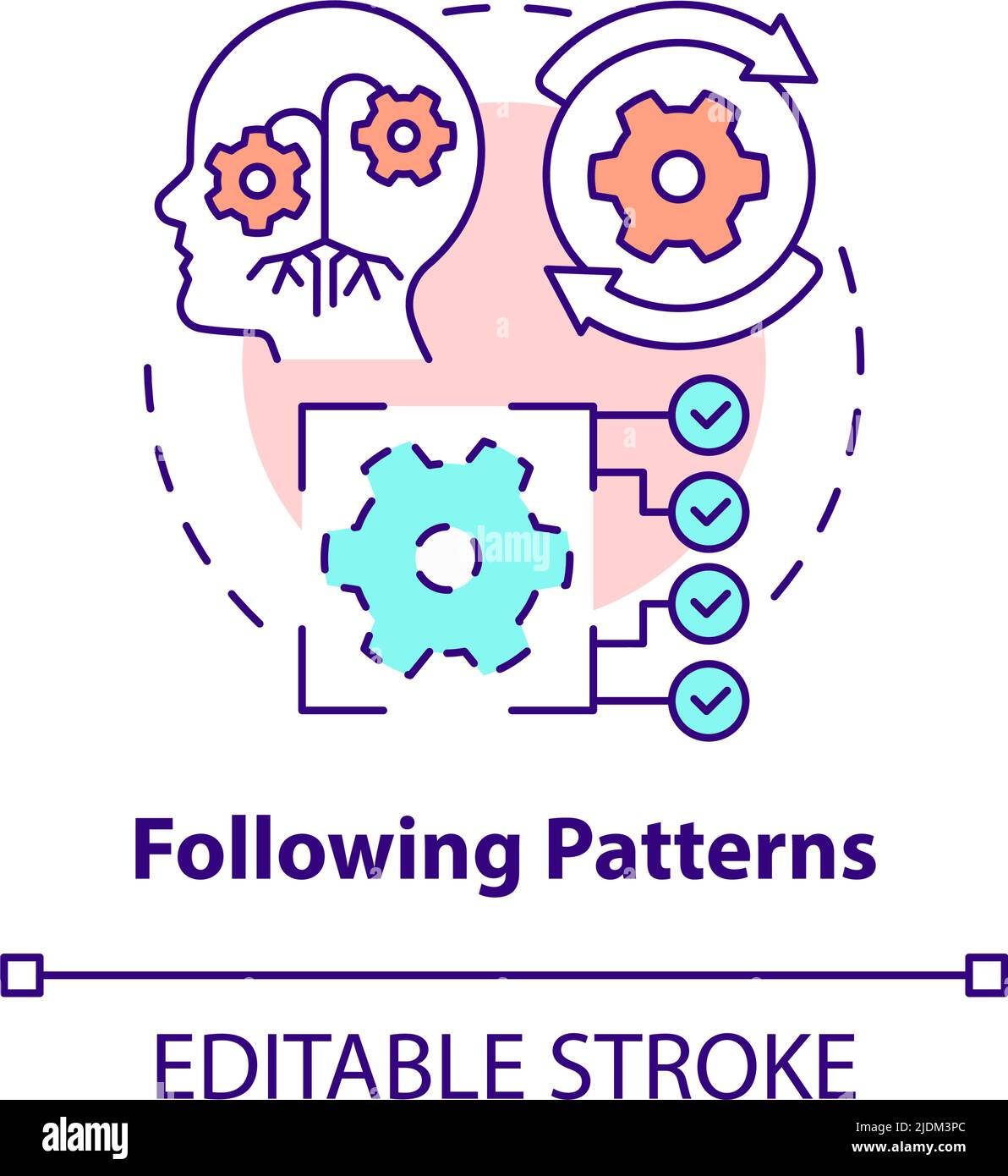 Following patterns concept icon Stock Vector Image & Art - Alamy