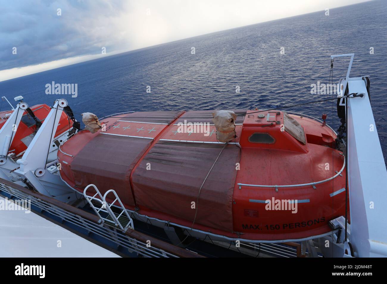 Ship lifesaving equipment, lifeboat Stock Photo - Alamy