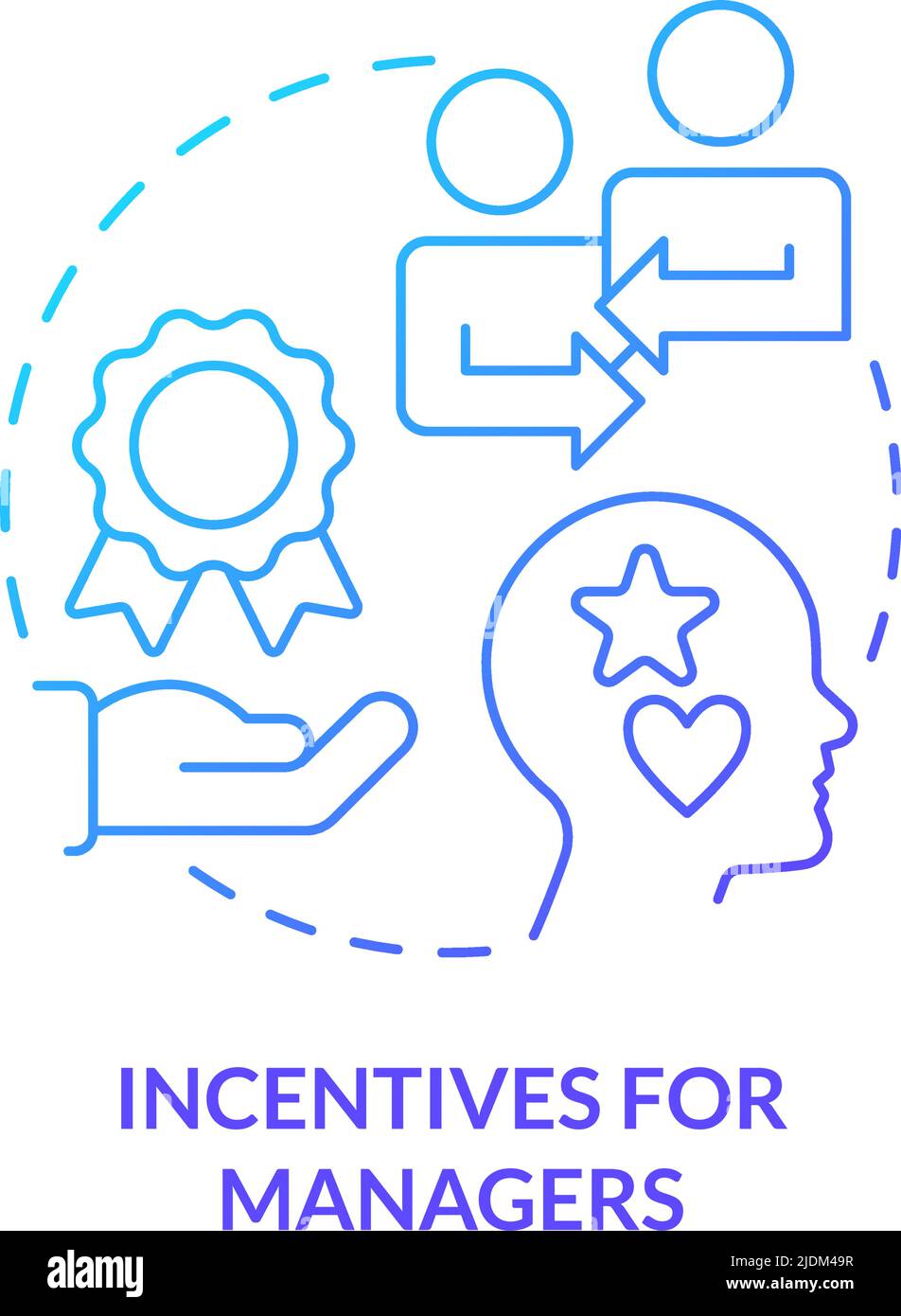 Incentives for managers blue gradient concept icon Stock Vector Image ...