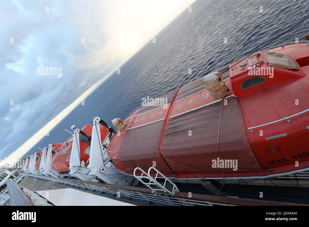 Ship lifesaving equipment, lifeboat Stock Photo - Alamy