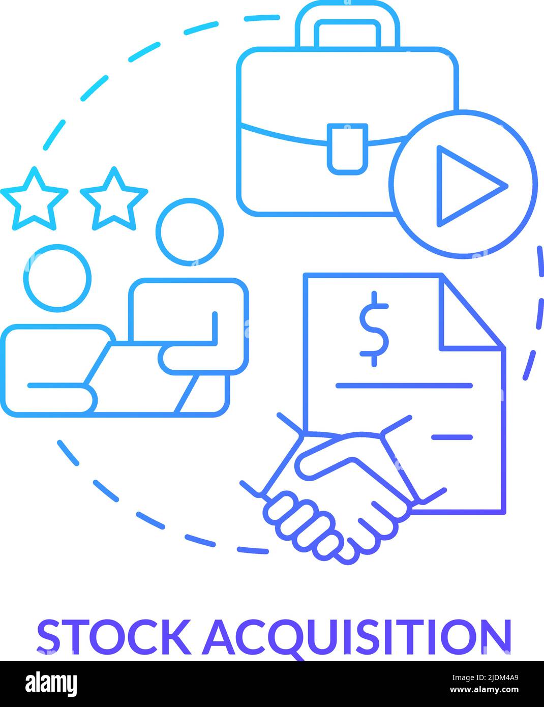 Stock acquisition blue gradient concept icon Stock Vector Image & Art ...