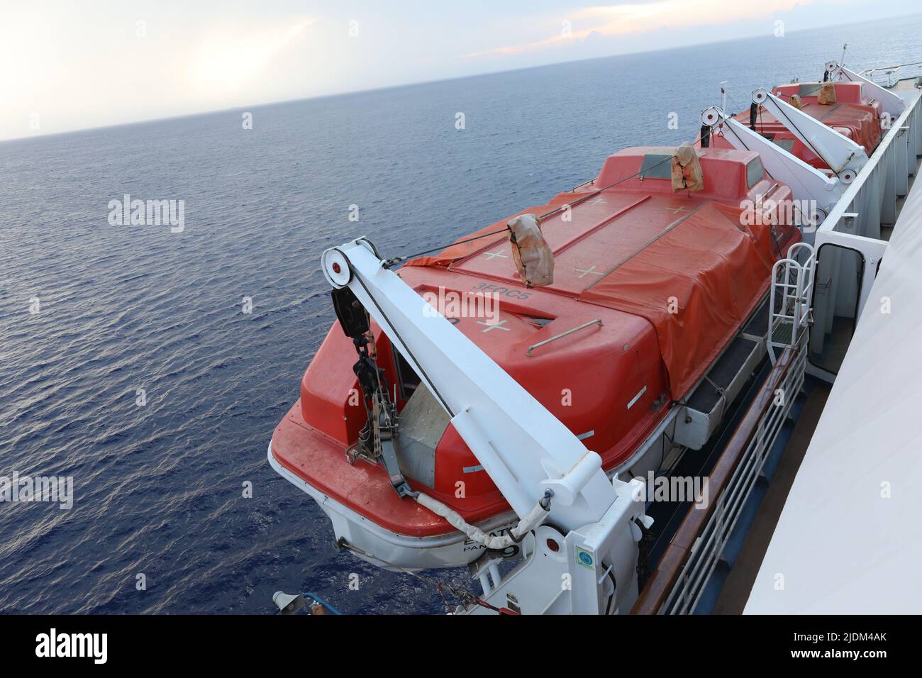 Ship lifesaving equipment, lifeboat Stock Photo - Alamy