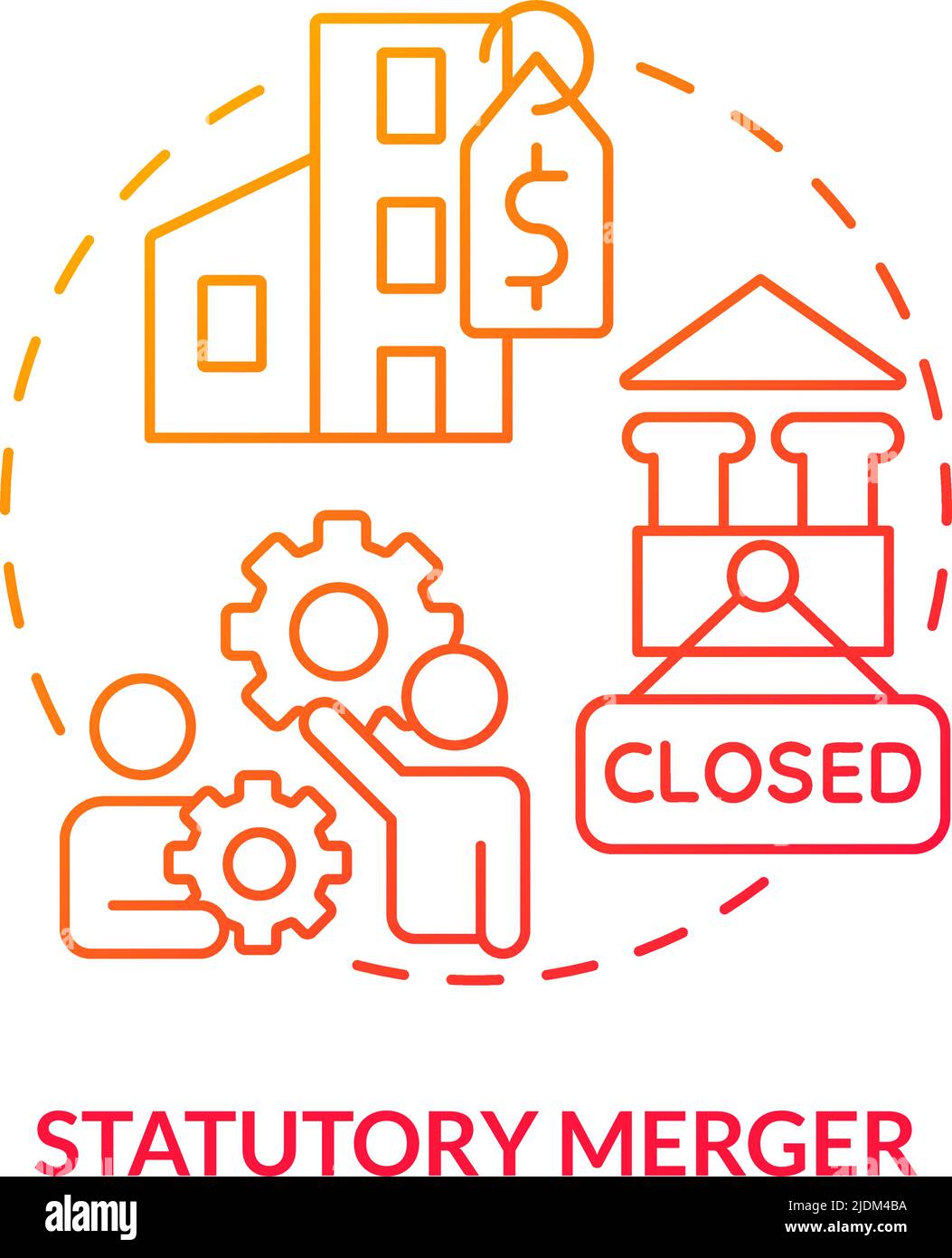 Merger circle illustration Stock Vector Images - Alamy