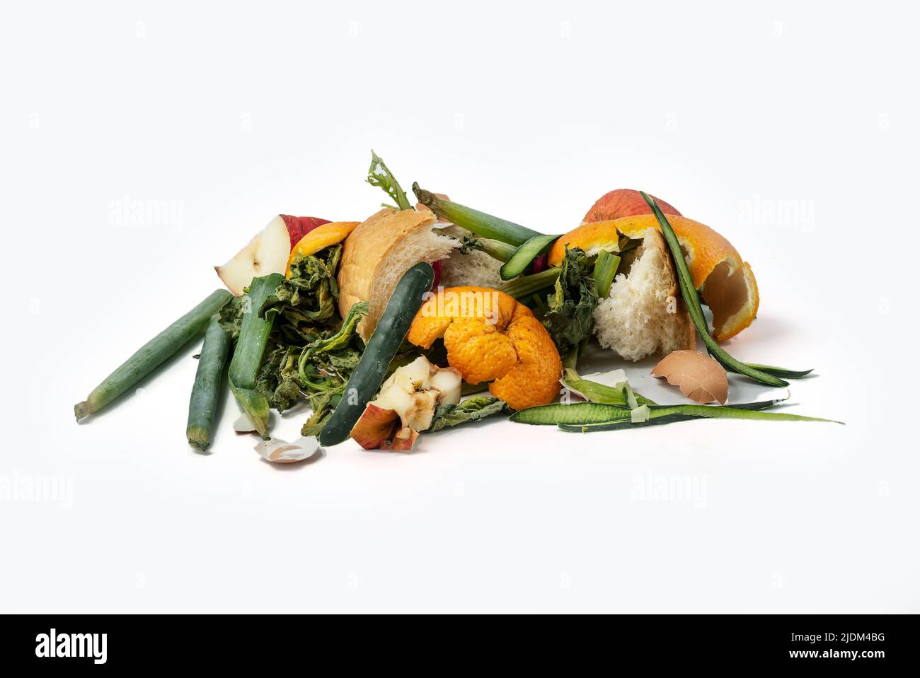 Organic waste ready to recycle, isolated on white background. Organic ...