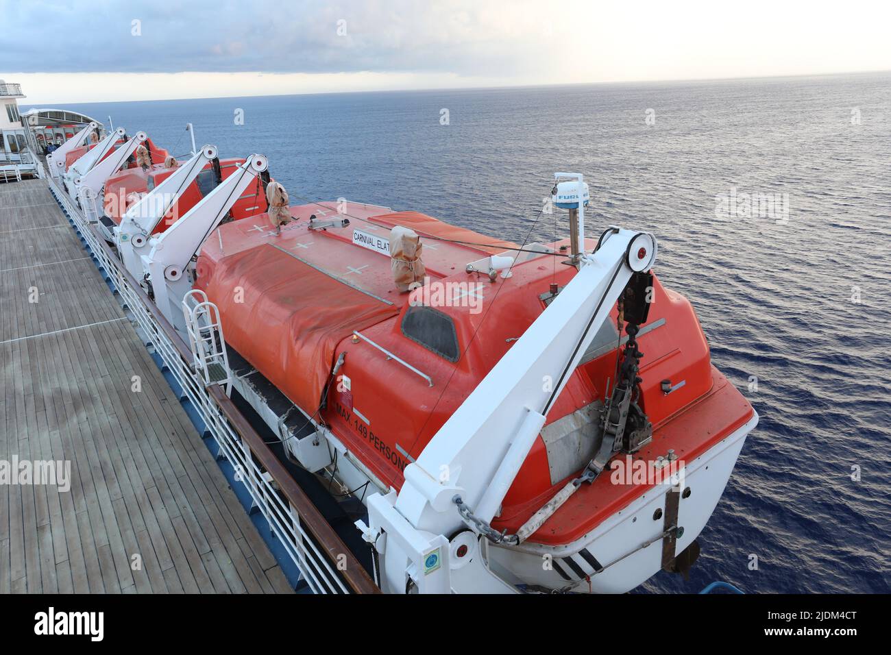 Ship lifesaving equipment, lifeboat Stock Photo - Alamy