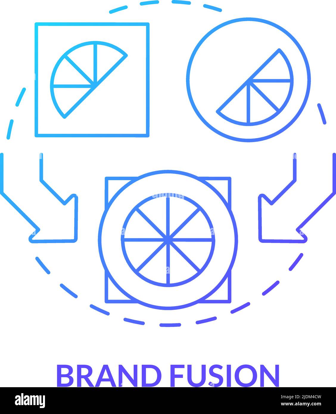 Brand fusion blue gradient concept icon Stock Vector Image & Art - Alamy