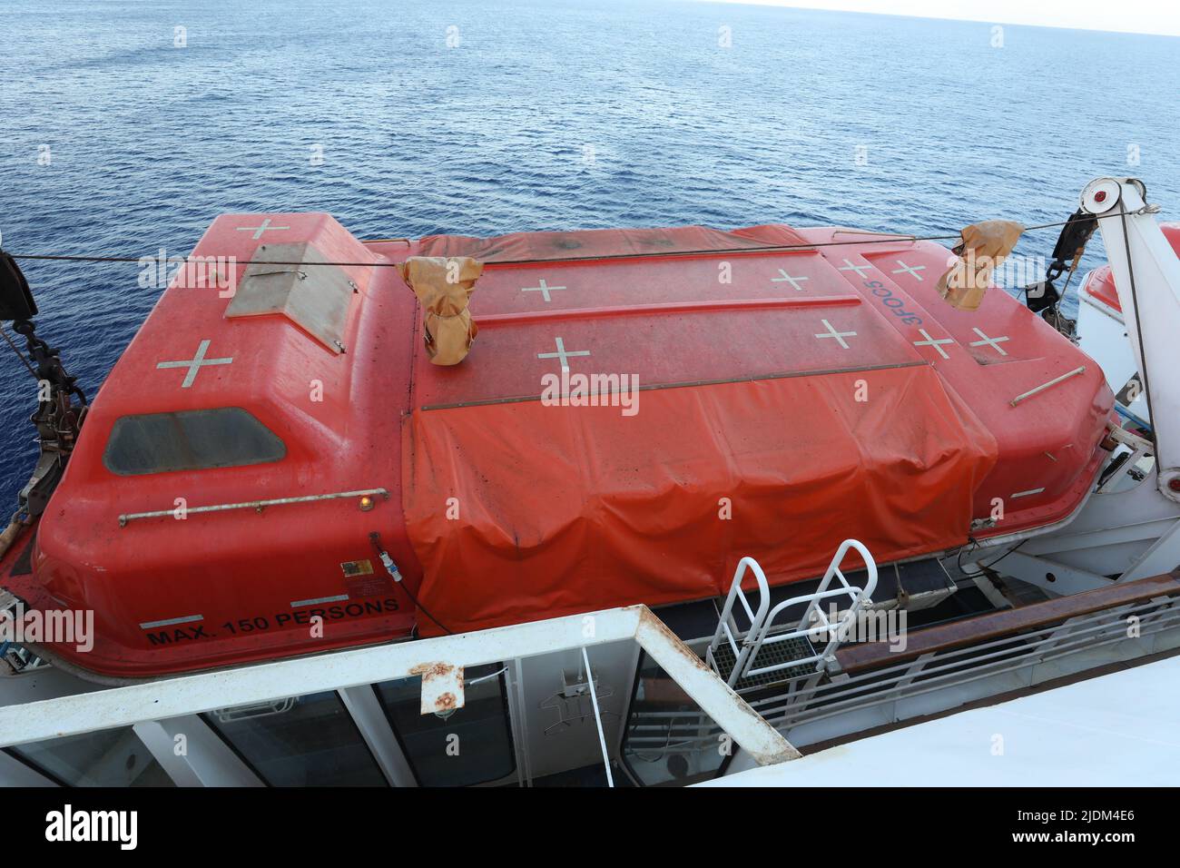 Ship lifesaving equipment, lifeboat Stock Photo - Alamy