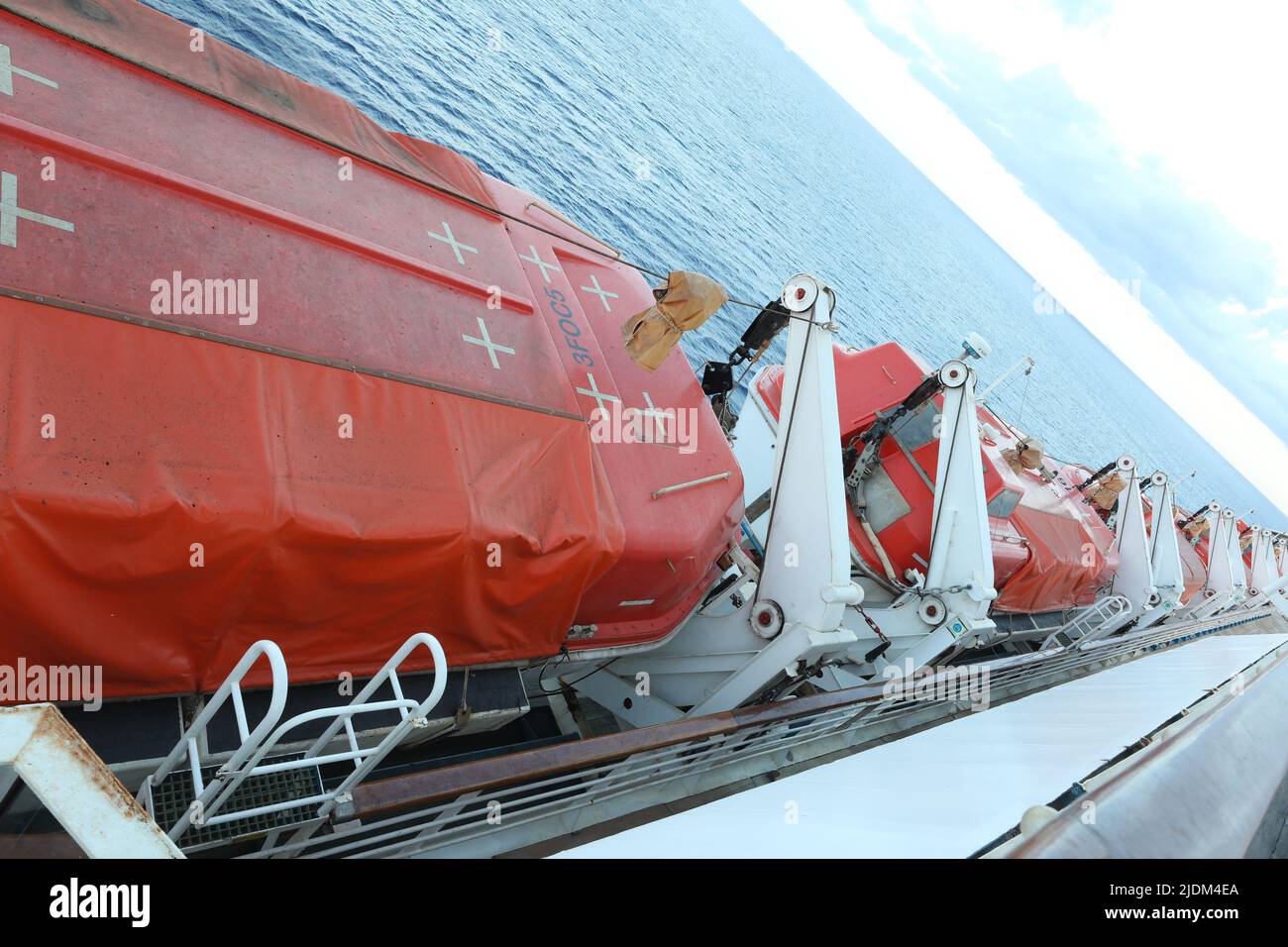 Ship lifesaving equipment, lifeboat Stock Photo - Alamy
