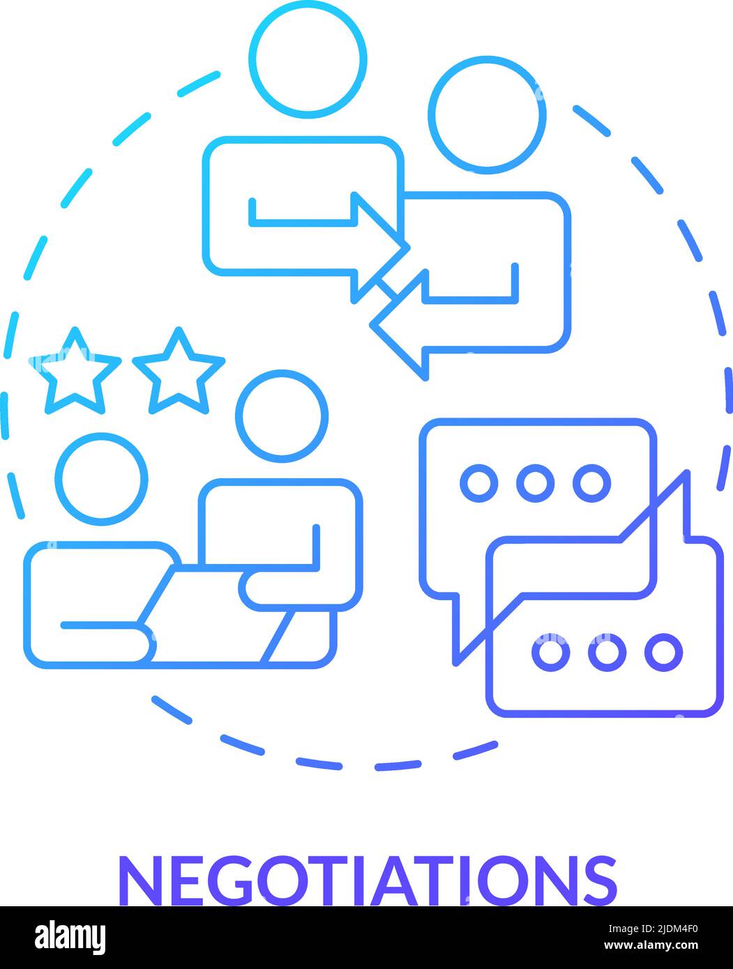 Negotiations line icon outline Cut Out Stock Images & Pictures - Alamy