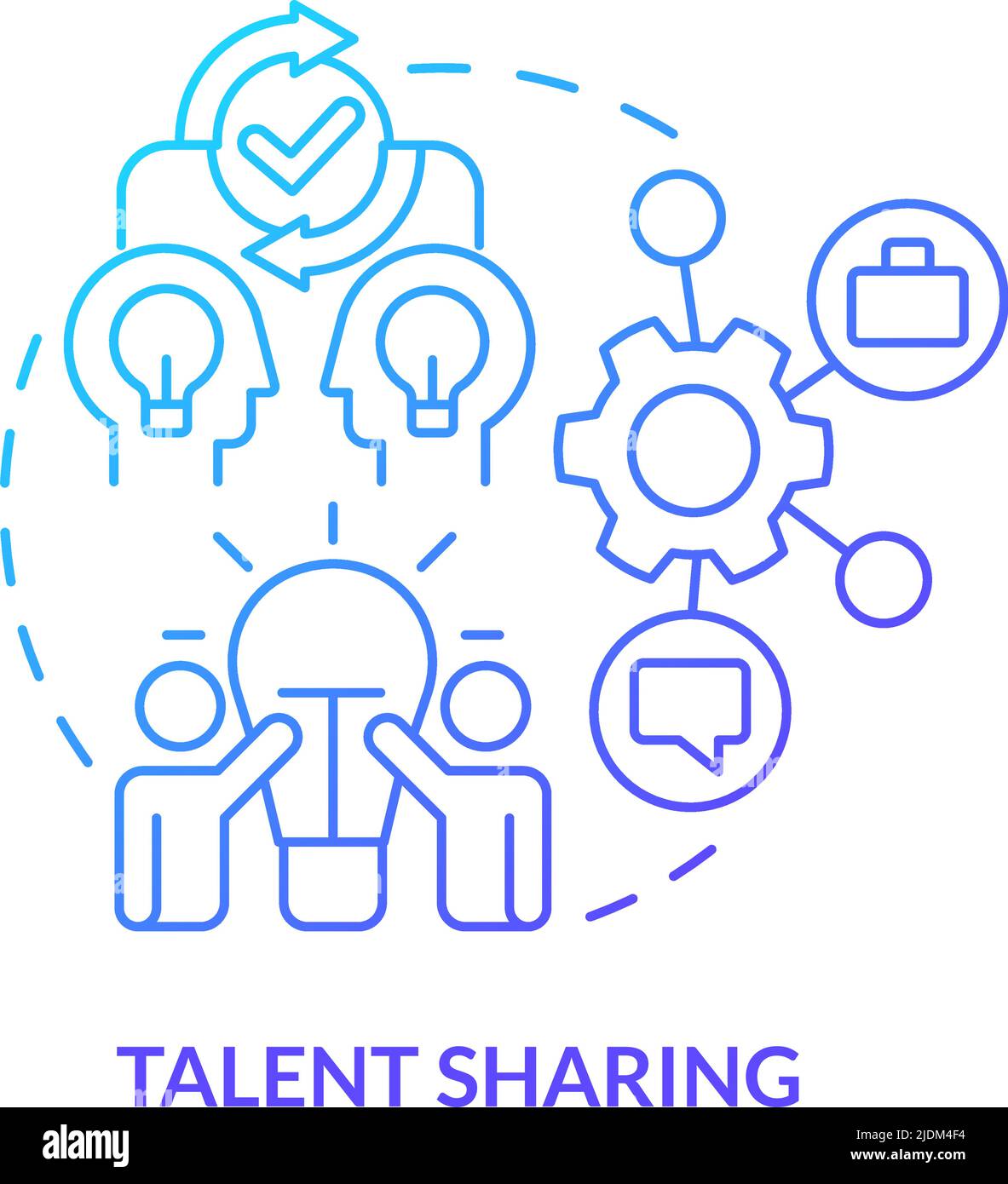 Talent sharing blue gradient concept icon Stock Vector Image & Art - Alamy