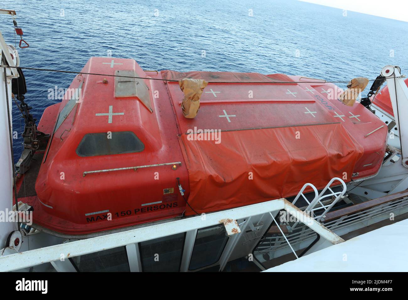 Ship lifesaving equipment, lifeboat Stock Photo - Alamy