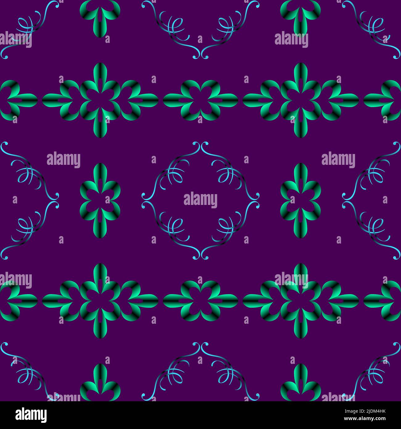 Seamless, abstract, colorful pattern of elements in Arabic, Asian ...