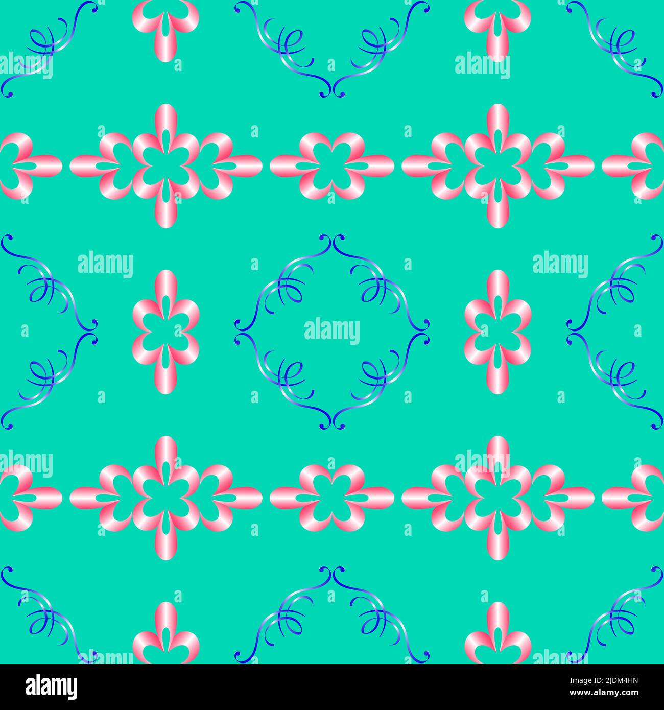 Seamless, abstract, colorful pattern of elements in Arabic, Asian ...