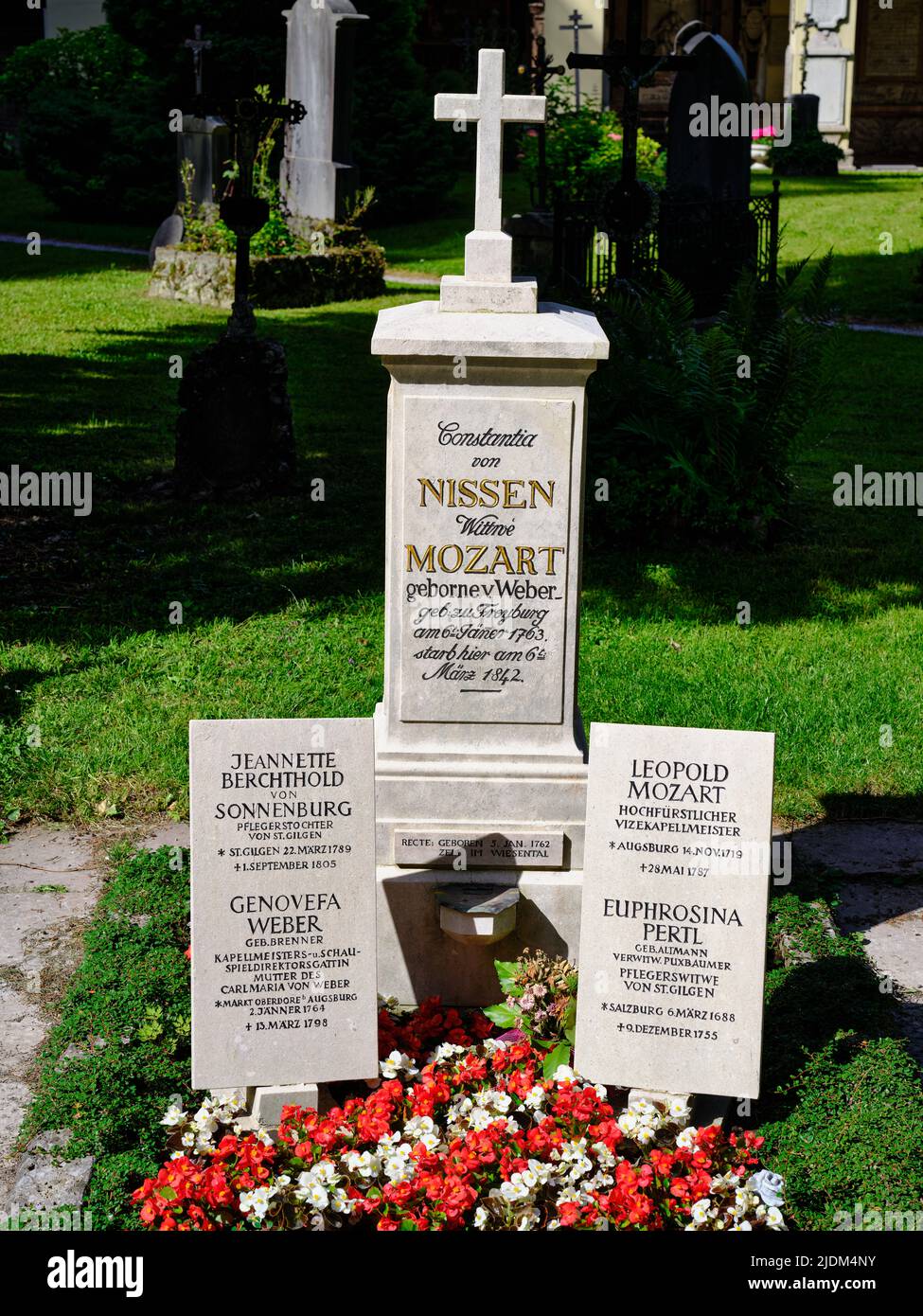 Tomb of Constantia von Nissen, widow of Wolfgang Amadeus Mozart and his ...