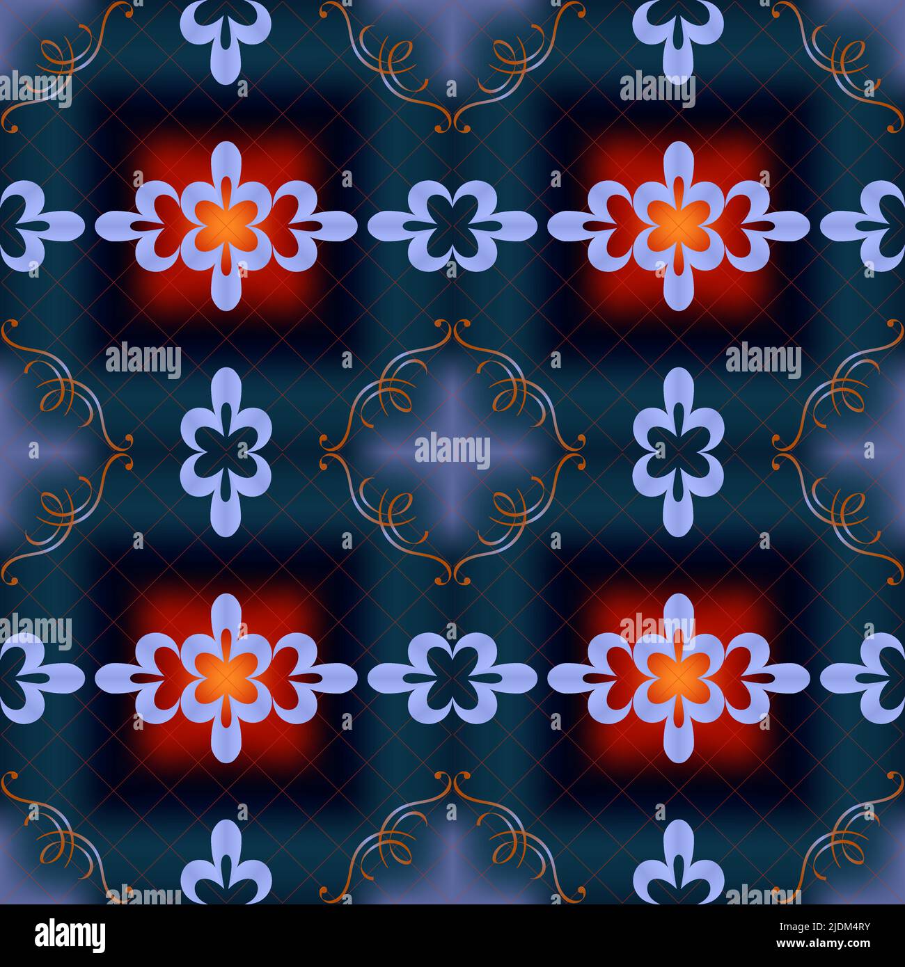 Seamless, abstract, colorful pattern of elements in Arabic, Asian ...