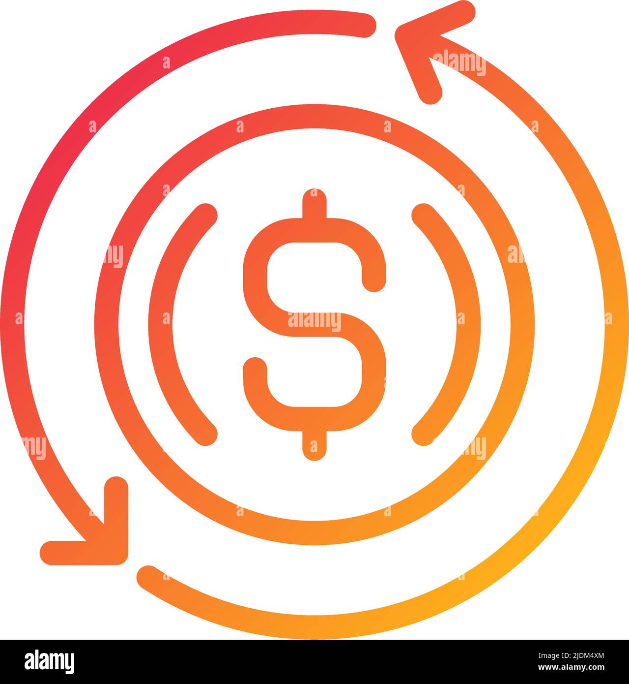 Refinance pixel perfect gradient linear vector icon Stock Vector Image ...