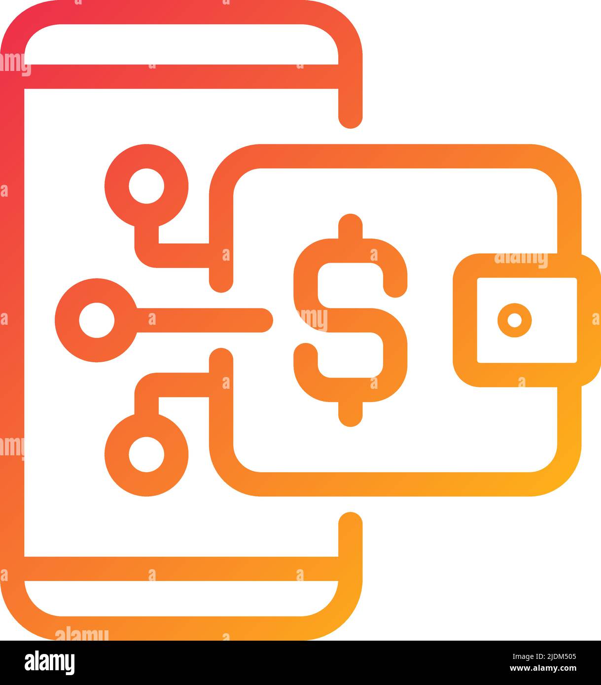 Digital wallet pixel perfect gradient linear vector icon Stock Vector Image & Art - Alamy