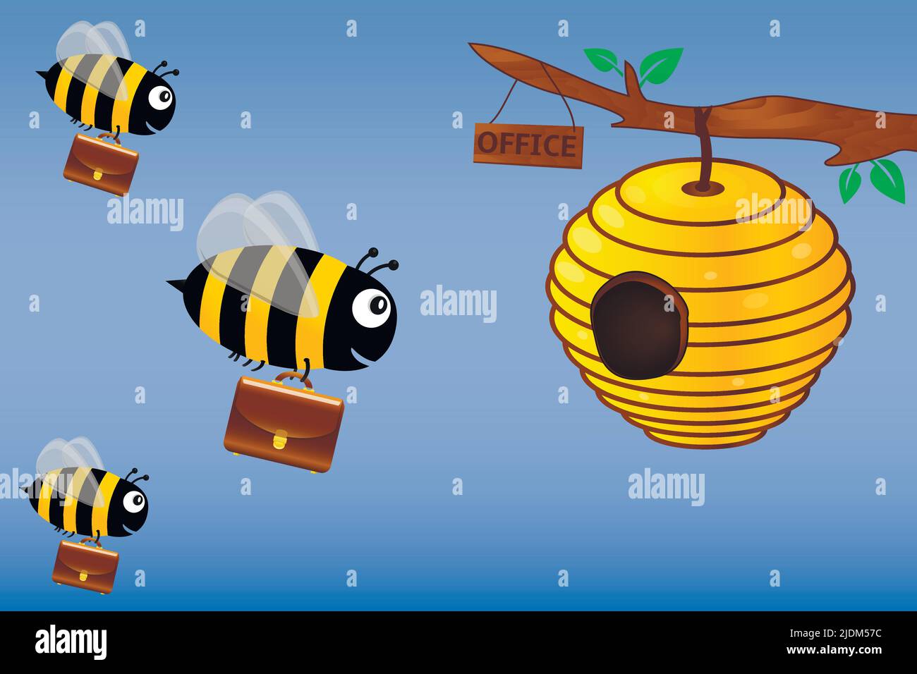 Bees in hive wax Stock Vector Images - Alamy