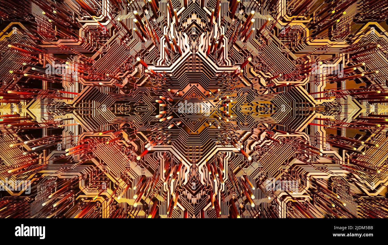 3D Rendering of Halucinated Futuristic Abstract Sci-Fi Patterns Stock ...