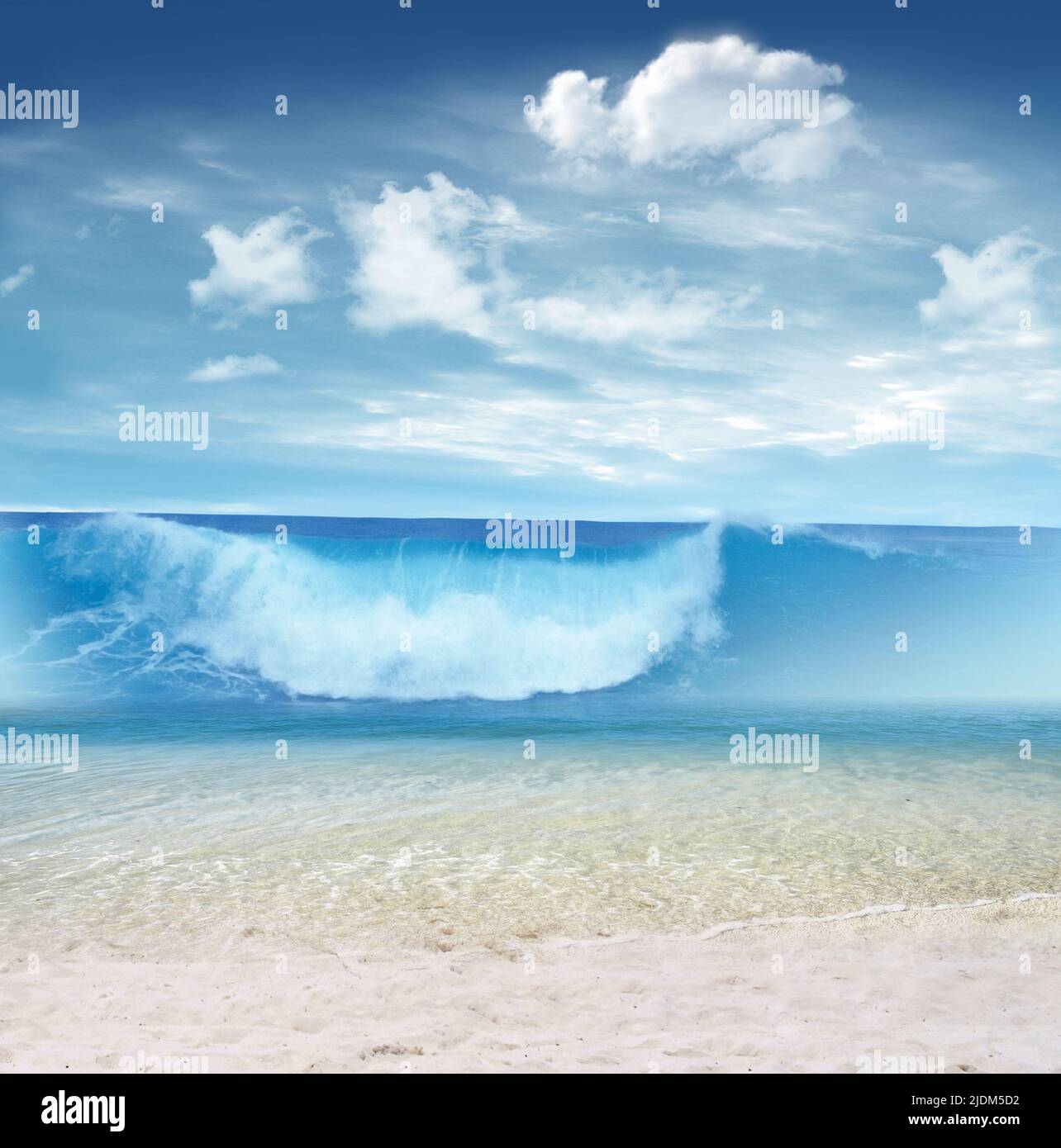 Big wave on the tropical beach Stock Photo - Alamy
