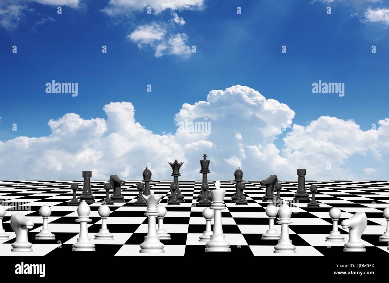 To play chess on the abstract chessboard Stock Photo - Alamy