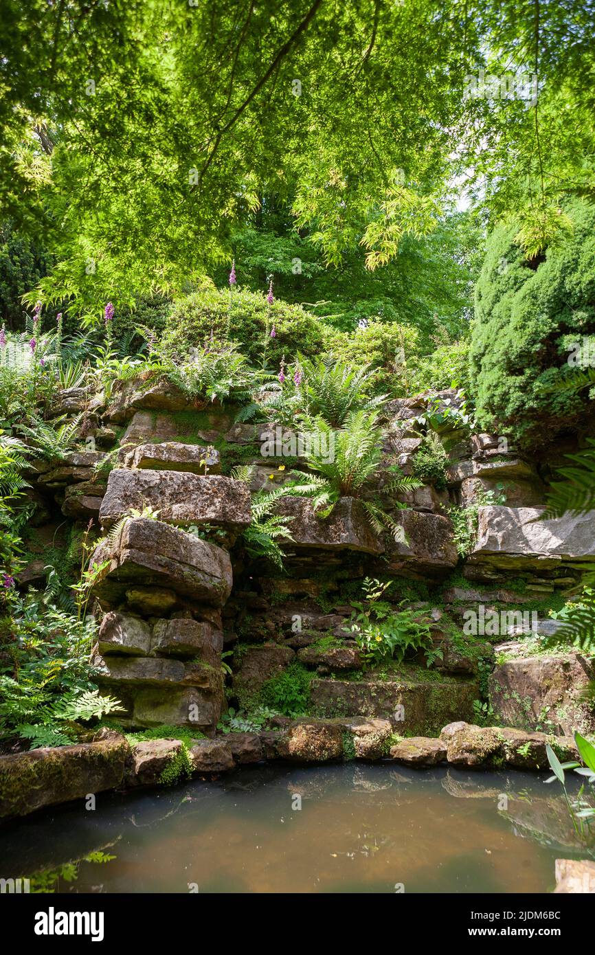 The Leonardslee Victorian Rock Garden and pool, Leonardslee, West ...