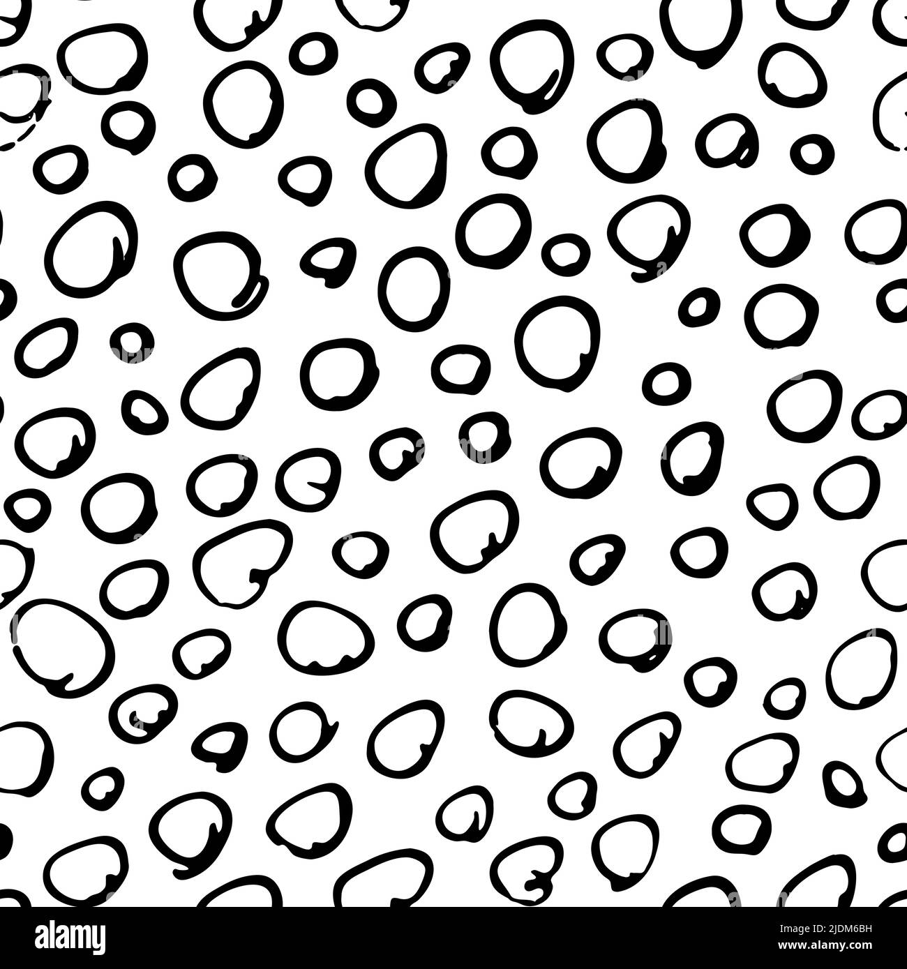 Handwritten doodle rounded shapes vector seamless pattern Stock Vector ...