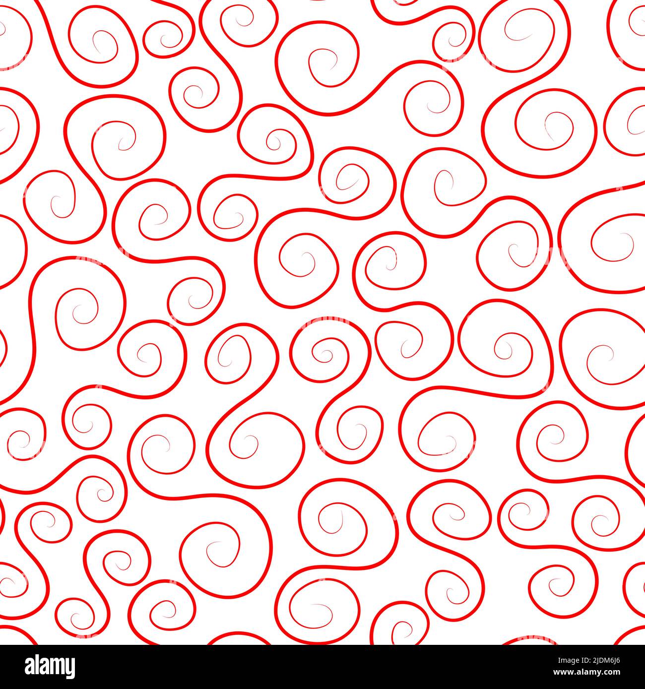 Curved line seamless pattern. Handwritten vector doodles Stock Vector ...