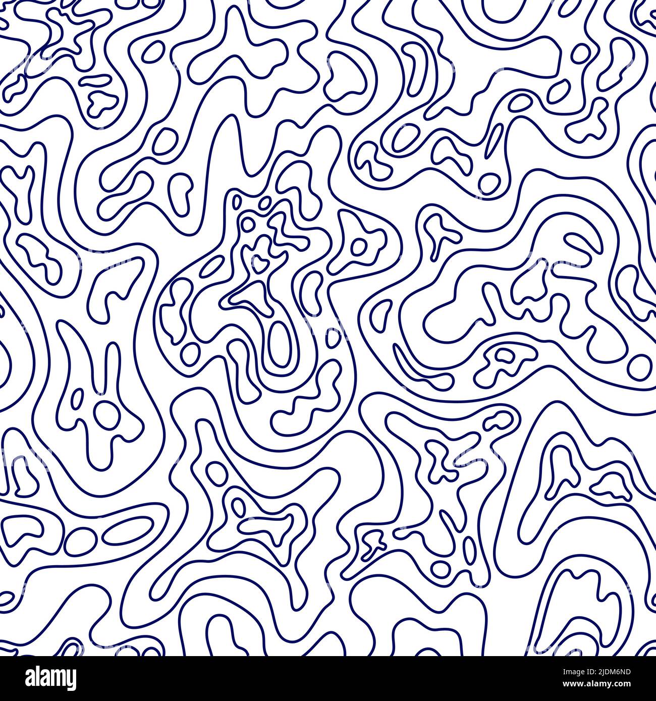 Tangled line seamless pattern. Handwritten doodles. Lines and shapes ...