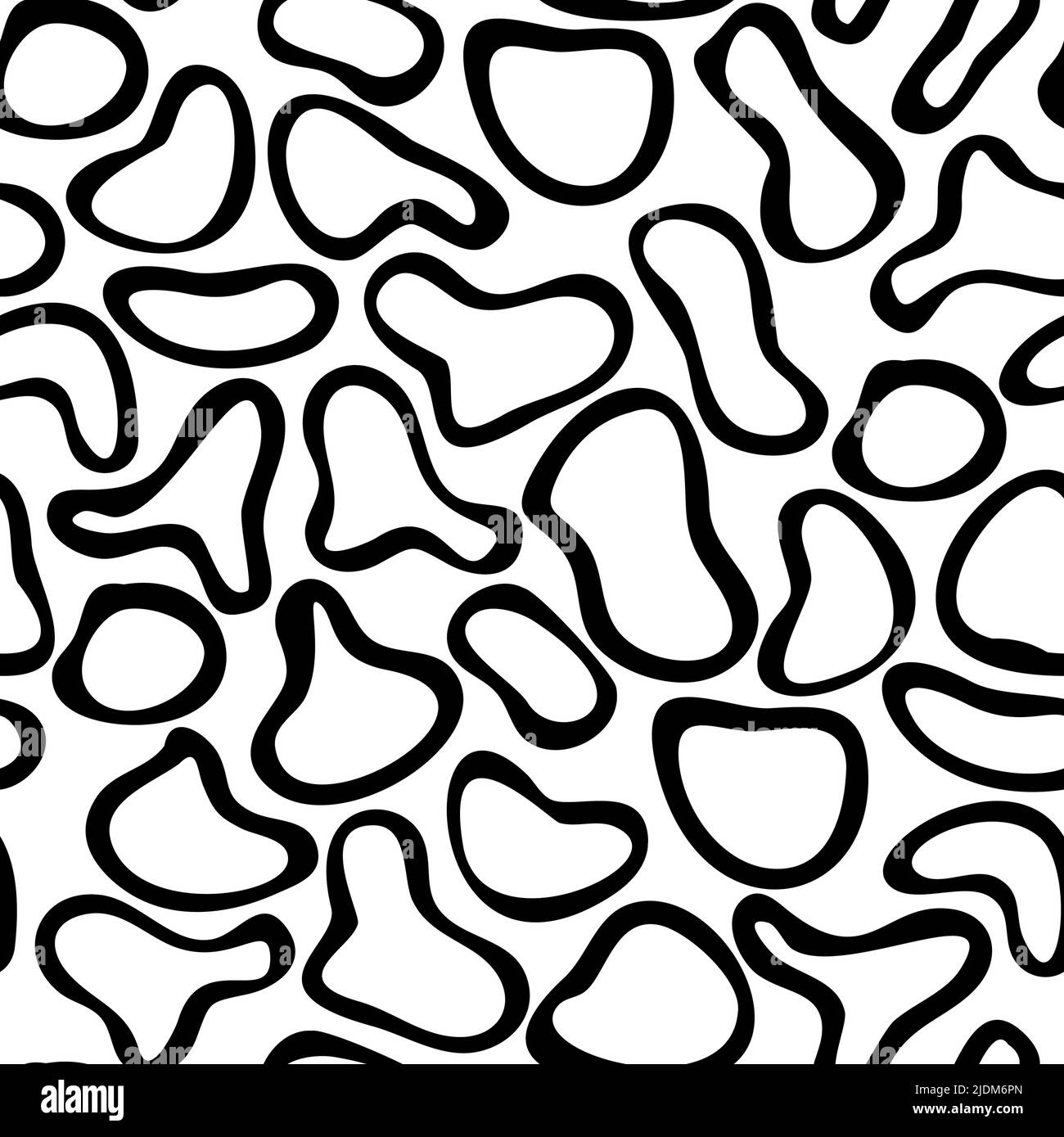 Handwritten doodle rounded shapes vector seamless pattern Stock Vector Image & Art - Alamy