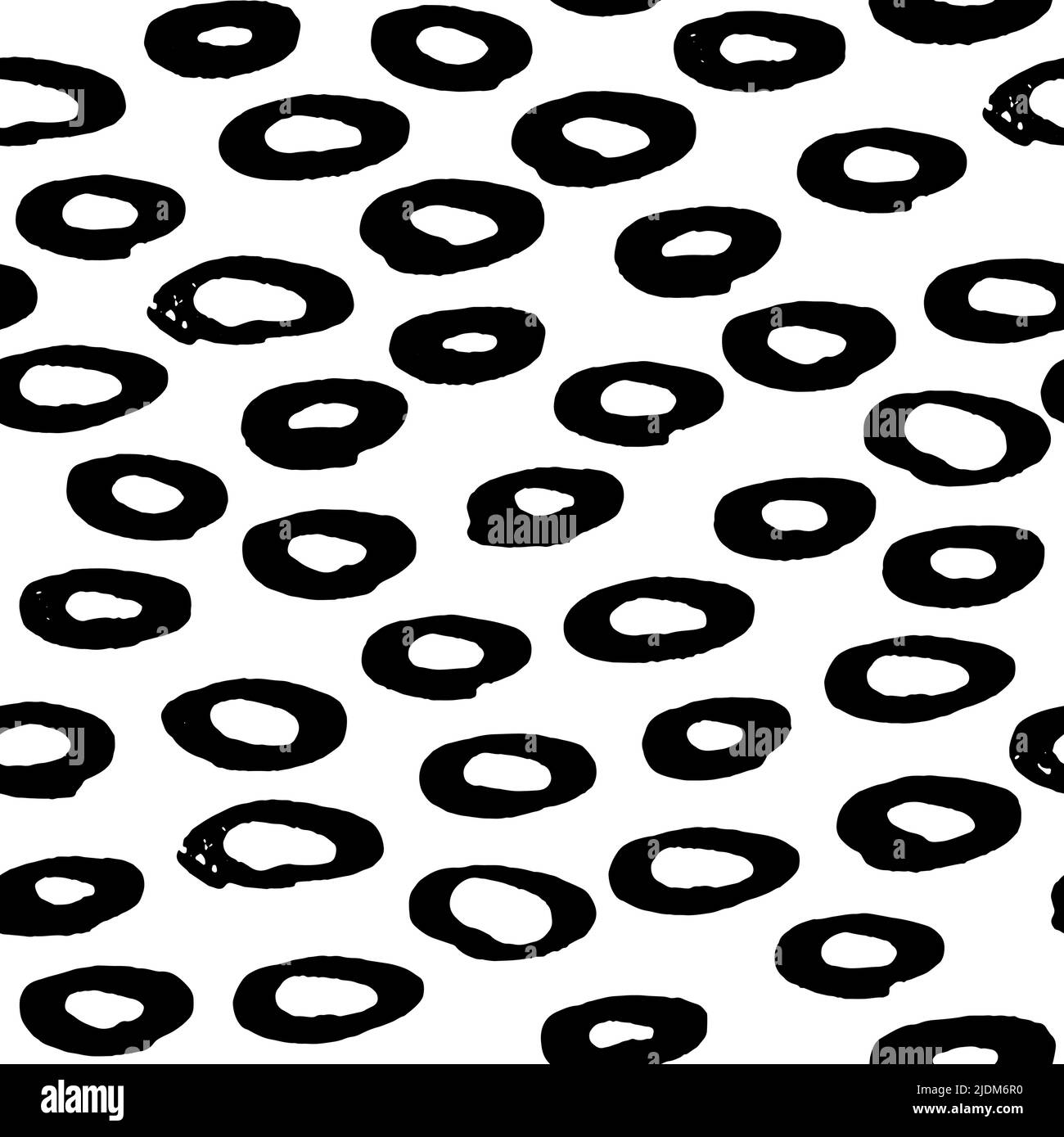 Handwritten doodle rounded shapes vector seamless pattern Stock Vector ...