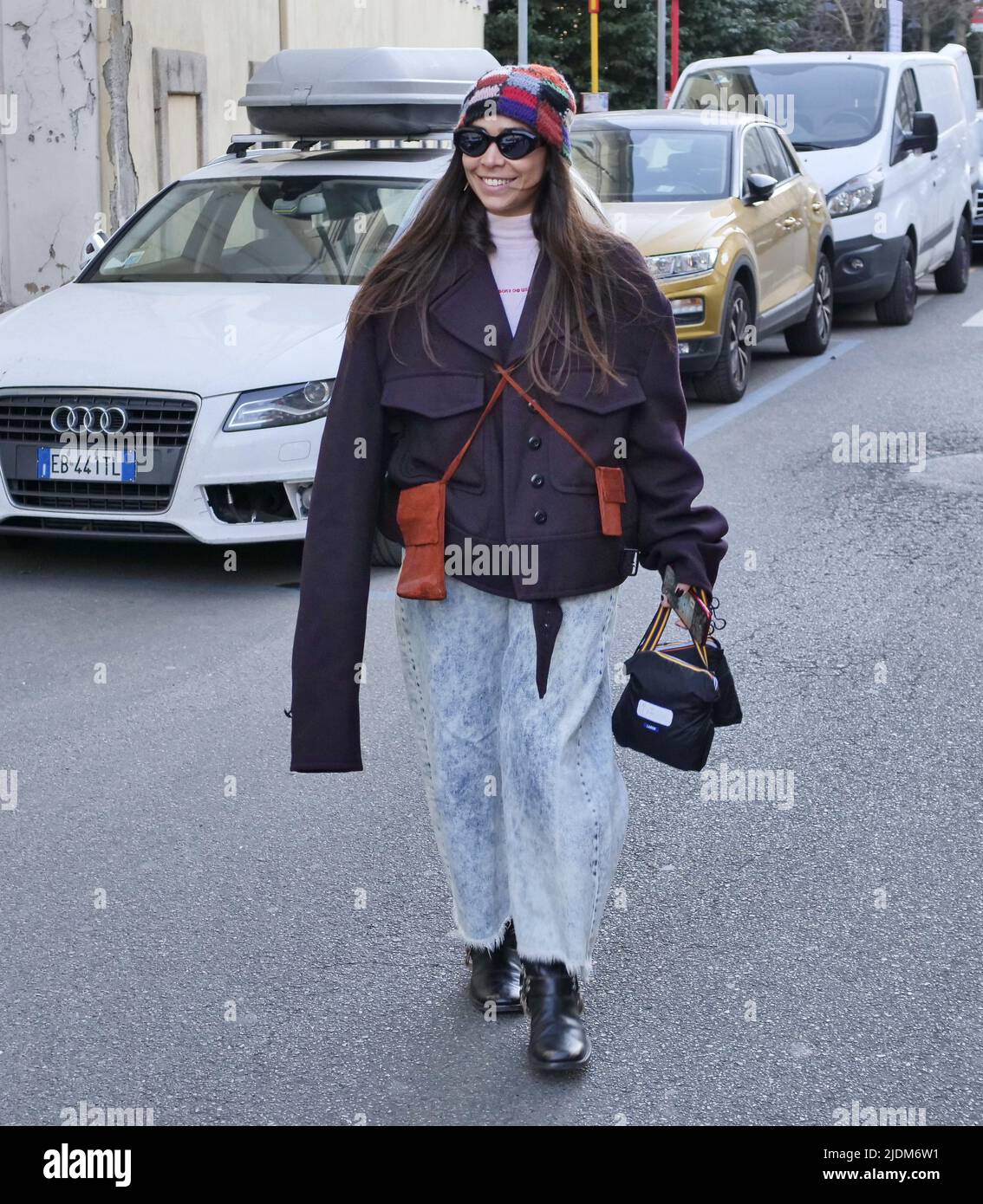 Fashion blogger street style outfit before Spider fashion show during ...