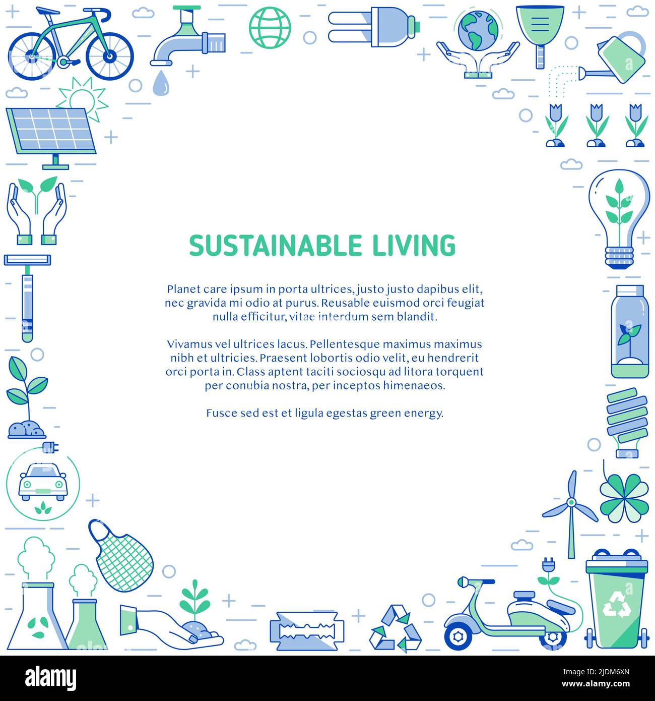 Eco friendly circle frame hi-res stock photography and images - Alamy